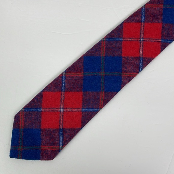 Pendleton | Accessories | Vtg Pendleton Red Blue Plaid Wool Tie Usa Made 3 In Wide 54 In Long ...